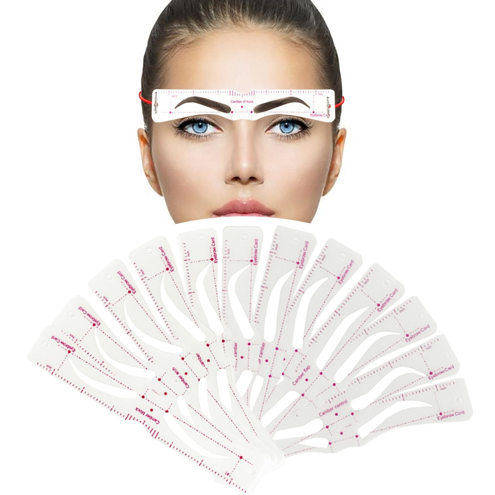BROWSLUV™ Reusable Eyebrow Stencil Kit (12 pcs) - GET 50% OFF